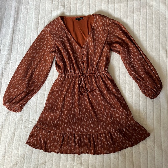 Wishlist Apparel | Dresses | Rust Floral Dress | Poshmark